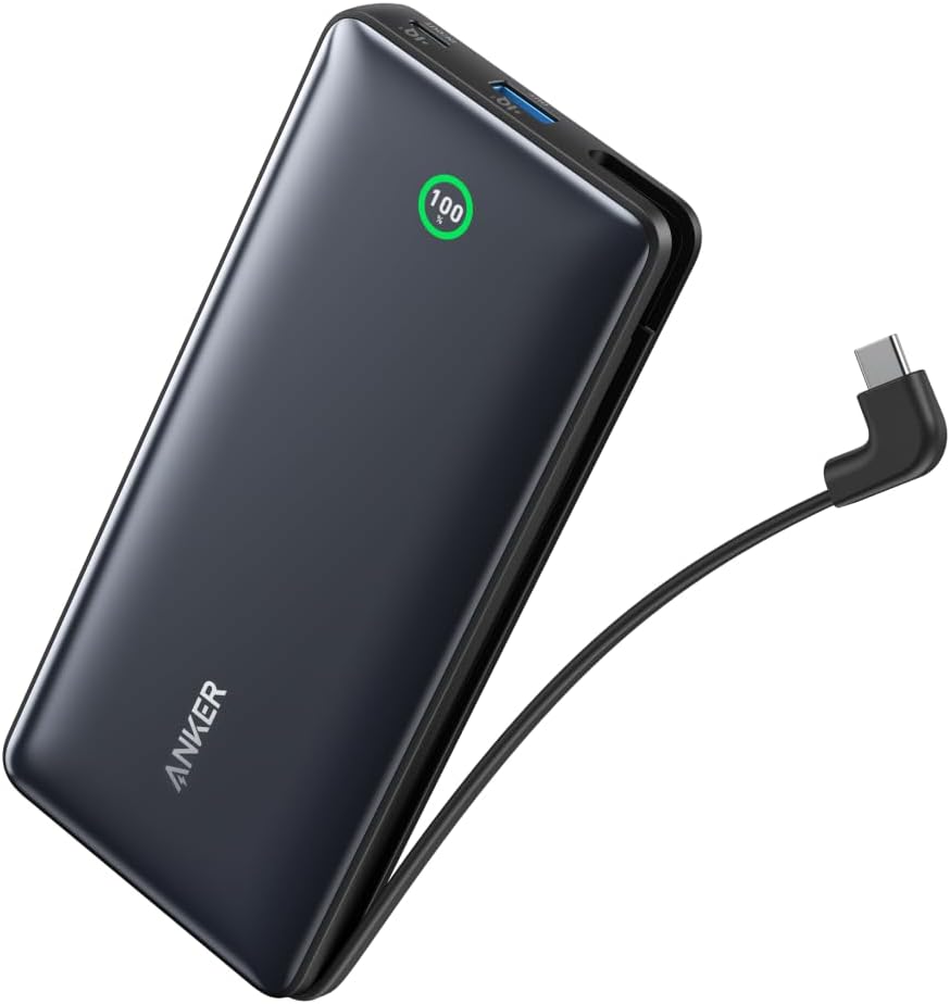Amazon | Anker Power Bank (20000mAh, 22.5W, Built-In USB-C ケーブル) (モバイル ...