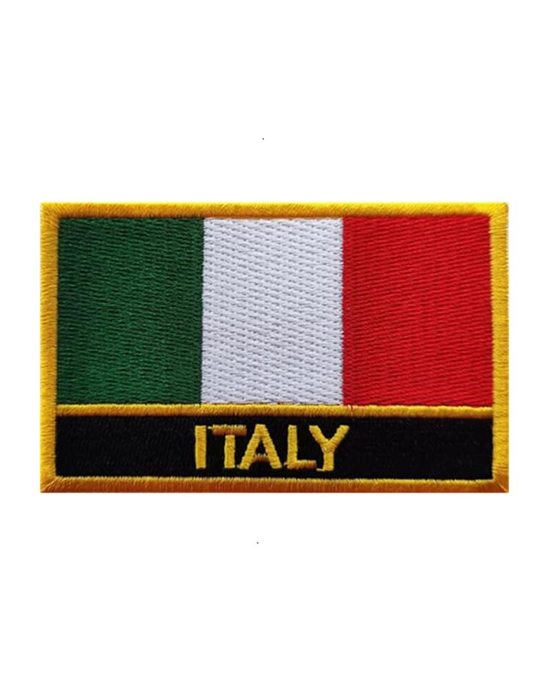 Amazon.com: Uijokdef 1 PCS Italy Flag Patches Iron On or Sew On Embroidered Tactical Military ...