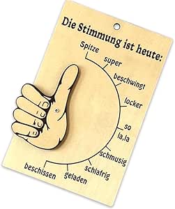 Amazon.com: Fun Mood Barometers, Wooden Mood Barometer Emotional ...