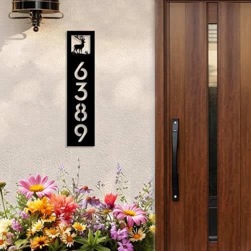 Amazon.com: Vertical House Numbers, Family Name Address Sign,Vertical ...