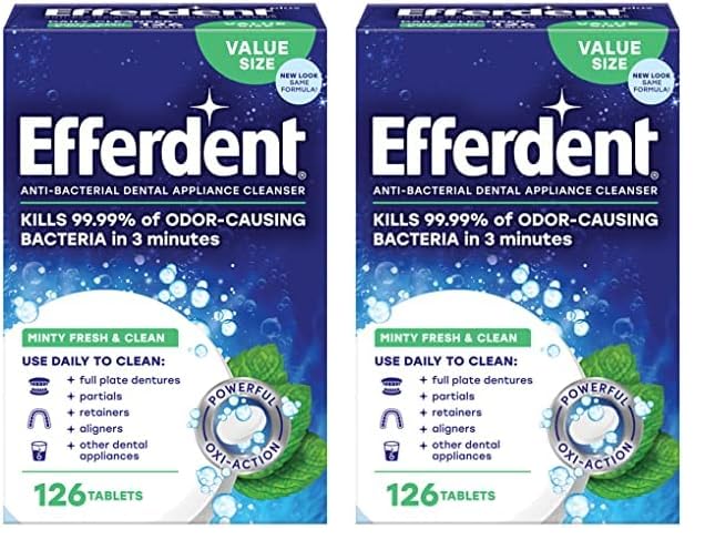 Amazon.com: Efferdent Retainer Cleaning Tablets, Denture Cleaning ...