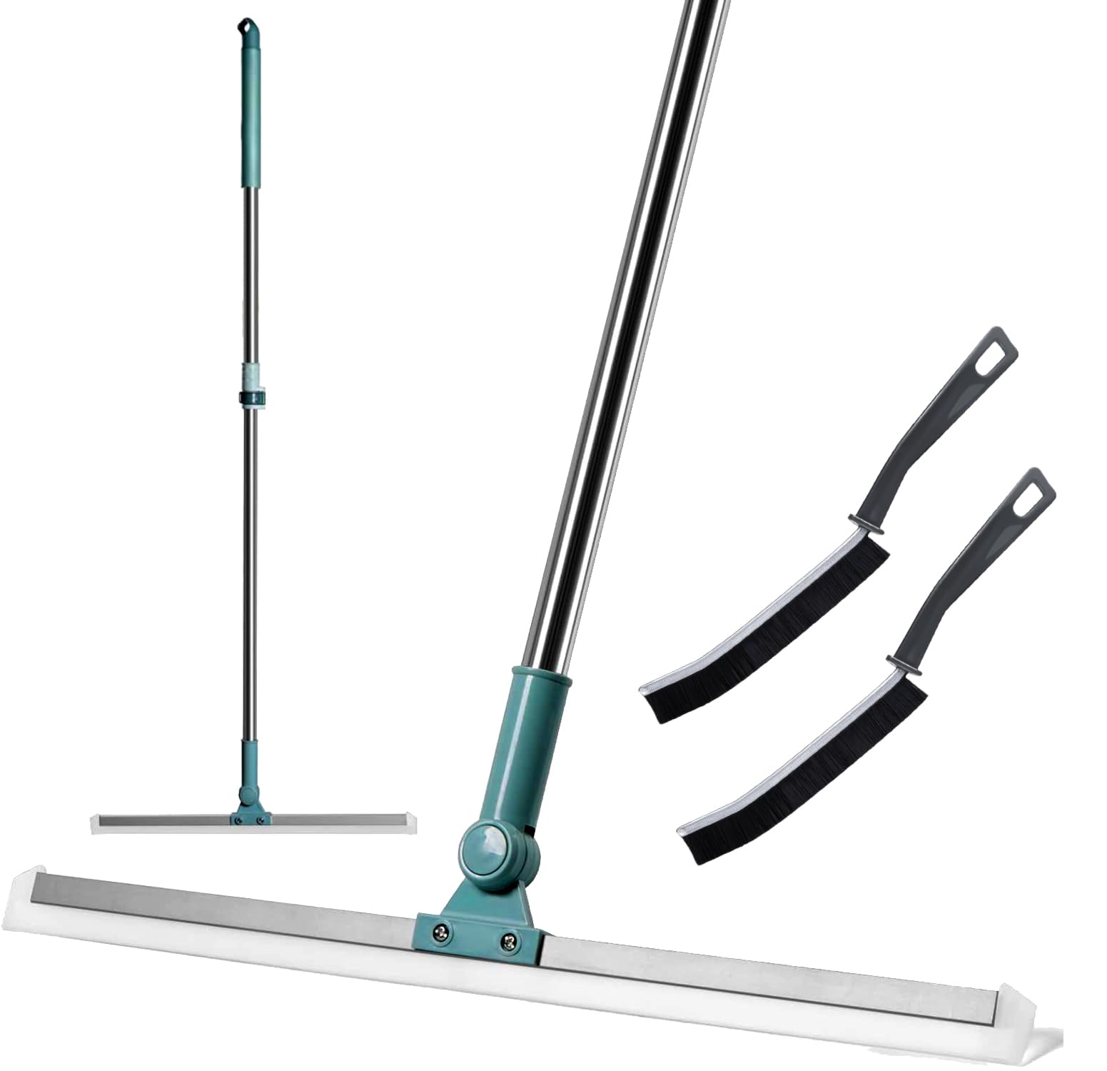 KAPPV Telescopic Long Broom Floor Squeegee Wiper with Adjustable Handle ...