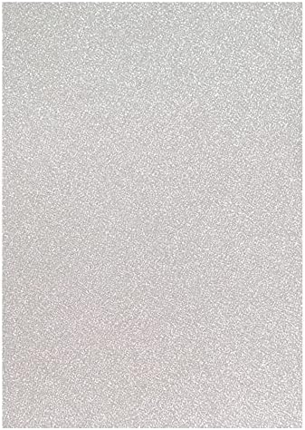 Amazon.com : Hysiwen 20 Sheets Silver Glitter Cardstock, 250gsm/92lb A4 ...
