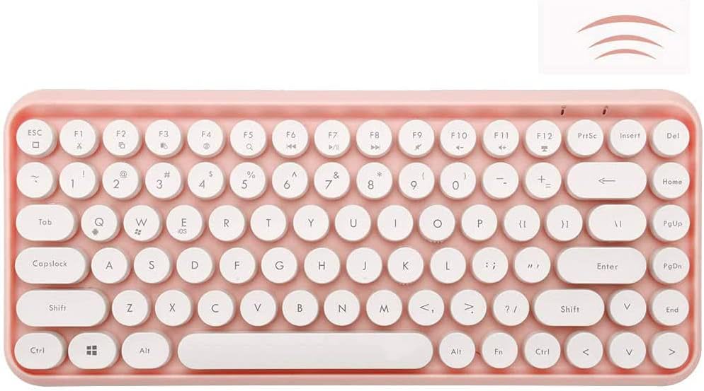 Amazon.com: Pink Wireless Bluetooth Keyboard for iPads Tablet Mac PC ...