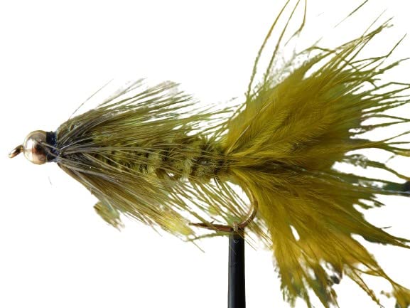 Amazon.com: Streamer Fly " Wooly Bugger Olive Bead Head " Set of 3 ...