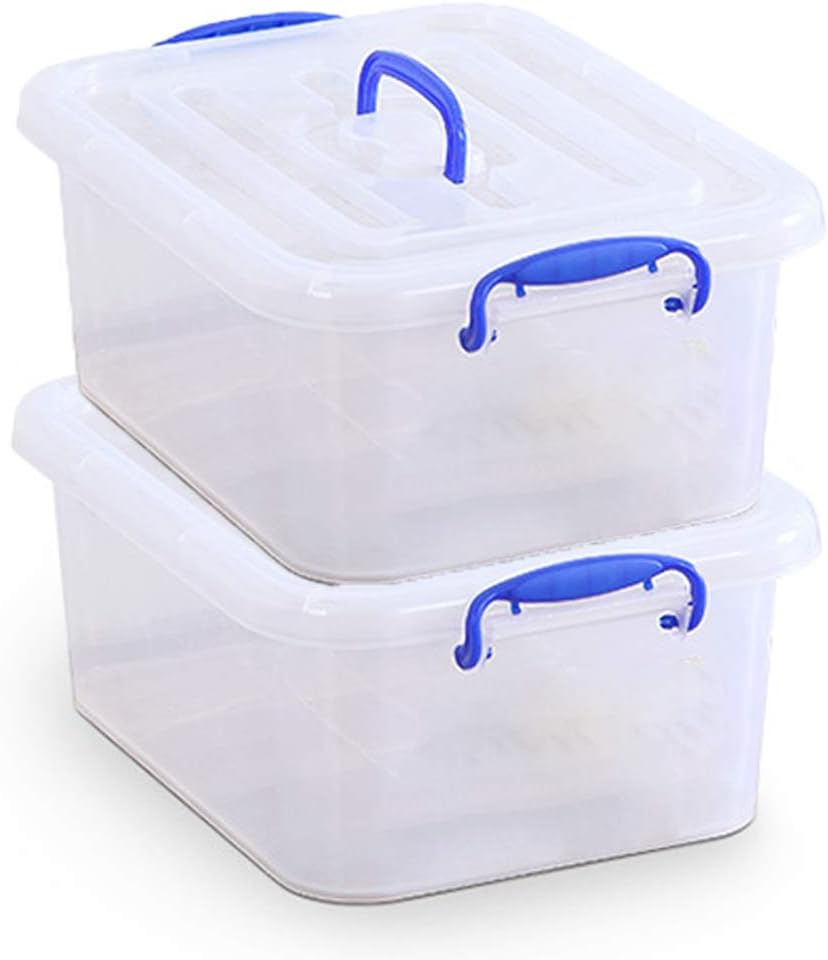 Amazon.com - Kekow 6 L Clear Storage Box, Plastic Storage Latch Box ...