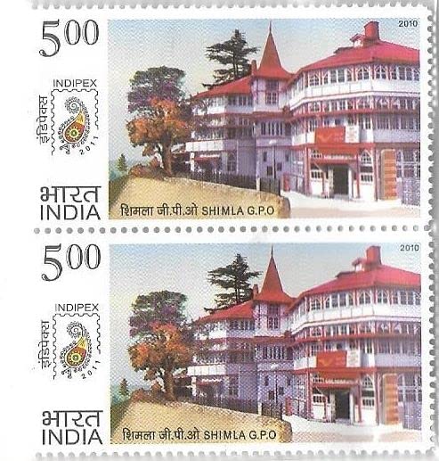 Buy India 2010 Postal Heritage Building Shimla G P O Pair Stamps MNH ...