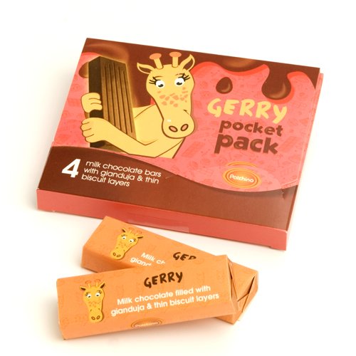 Amazon.com : Gerry Bars: Milk Chocolate with Biscuits & Gianduja Cream ...
