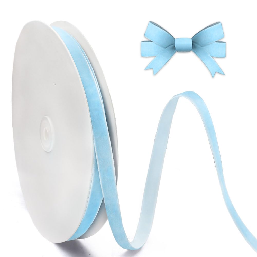 Amazon.com: Hying Light Blue Ribbons for Crafting, 3/8" × 25 Yards ...