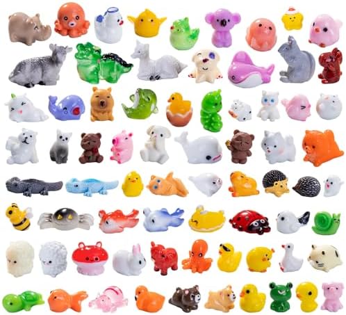 Amazon.com: ElpizoFos 100pcs Various Mini Resin Animals Figurines ...