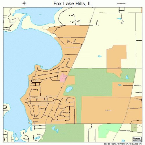 Amazon.com: Large Street & Road Map of Fox Lake Hills, Illinois IL ...