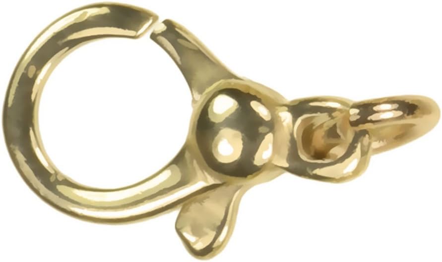 Amazon.com: One 14K Solid Yellow Gold Jewelry Lobster Clasp 8x3mm