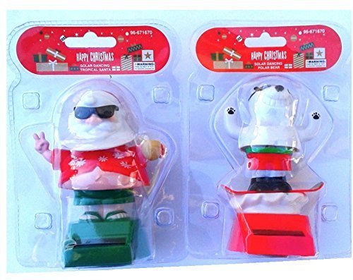 Solar Power Dancing Santa Claus & Polar Bear ~ Christmas ~ 2015 ...