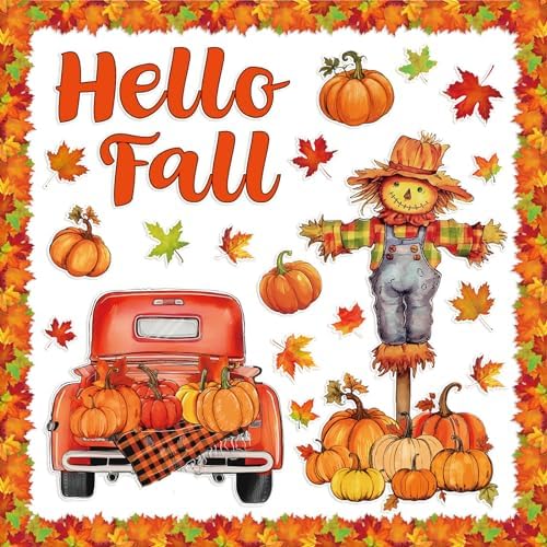 Amazon.com: Whaline 100Pcs Happy Fall Bulletin Board Decorations Fall ...