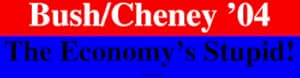Amazon.com - Bush/Cheney '04 The Economy's Stupid! Large Bumper Sticker
