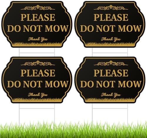 Amazon.com : Soaoo 4 Pcs Please Do Not Mow Sign 12 x 8 Inches with ...