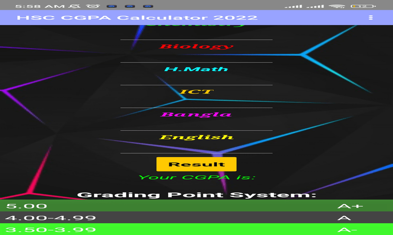 HSC GPA Calculator:Amazon.co.uk:Appstore for Android