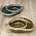 Amazon.com: The Lakeside Collection Stoneware Double Bowls for Dips and ...