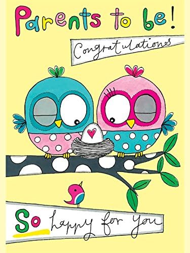 PARENTS TO BE CONGRATULATIONS CARD BY RACHEL ELLEN : Amazon.co.uk ...
