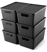 Amazon.com - EOENVIVS Storage Bins with Lids 8 Packs, Small Storage ...