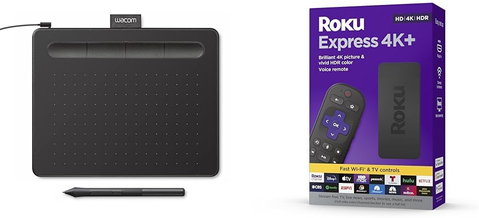 Amazon.com: Wacom Intuos Small Graphics Drawing Tablet & Roku Express ...
