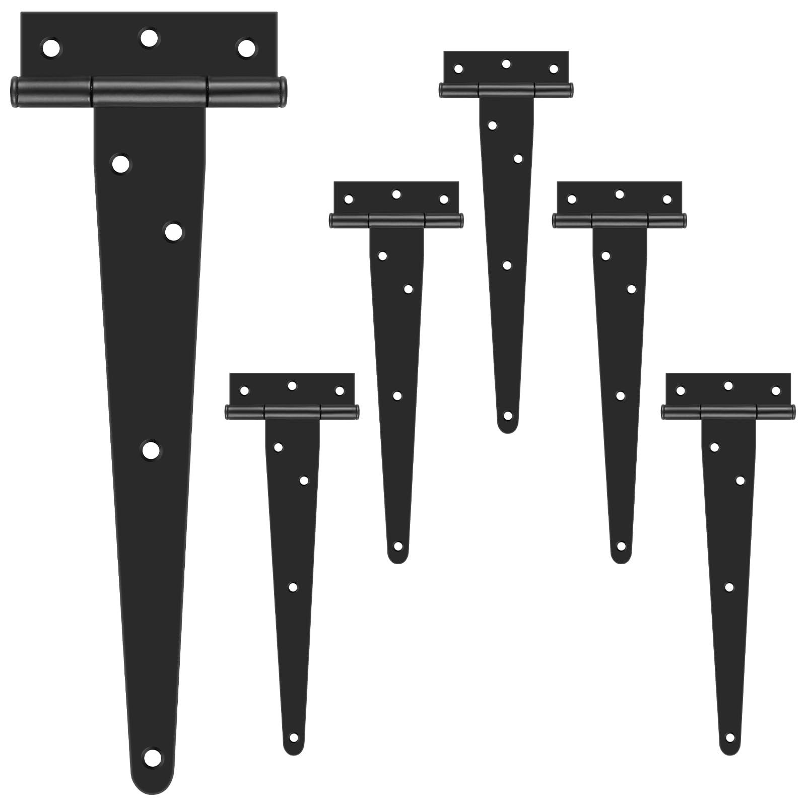 T Hinges Heavy Duty, 10 Inch Metal Door Hinge Indoor Outdoor, 6 Packs ...