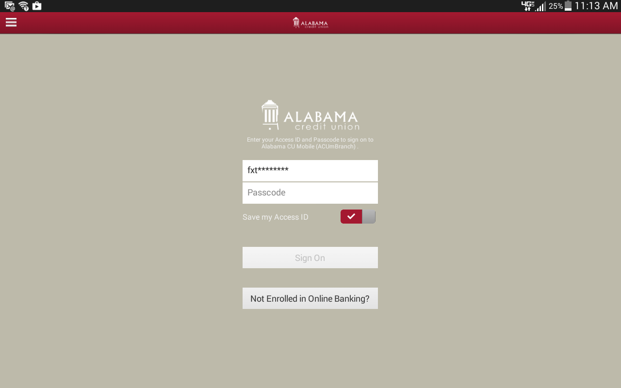 Alabama CU for Tablet - App on Amazon Appstore