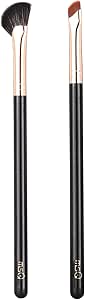 MSQ L140 Ultra Thin Slanted Flat Angled Eyeliner Brush + L141 Angle ...