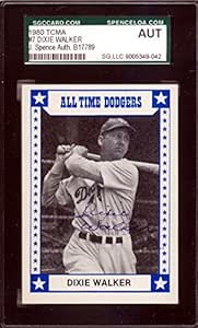Dixie Walker Authentic Autographed Signed 1980 TCMA Card #7 Brooklyn ...