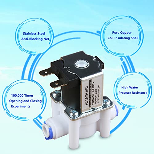 1/4" 24V Inlet Water Solenoid Valve N/C Normally Closed Flow Switch ...