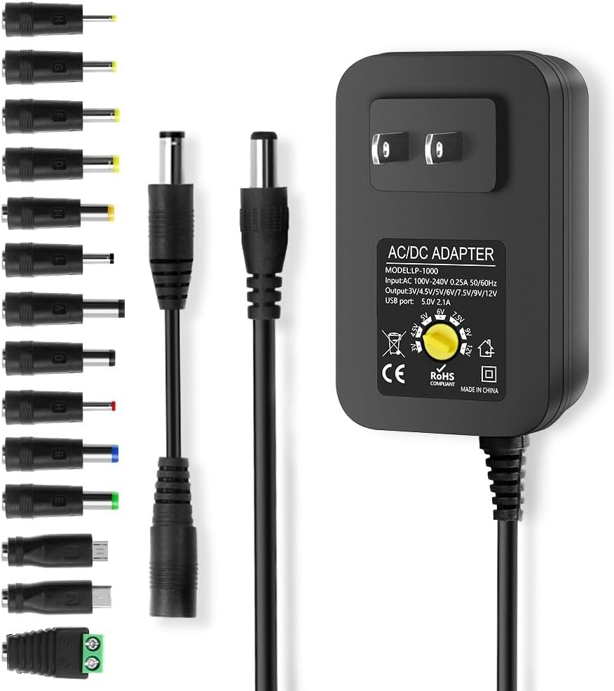 Amazon.com: 3V - 12V 2.5A Variable Power Supply 30W Adjustable AC ...