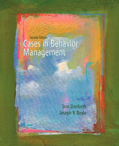 Amazon.com: Cases in Behavior Management (2nd Edition): 9780131715912 ...