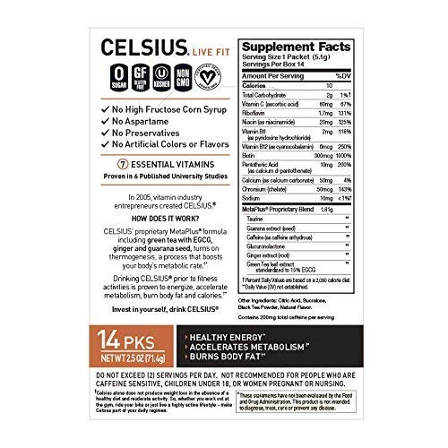 Snapklik.com : CELSIUS On-the-Go Powder Stick Packs, Zero Sugar,Coconut ...