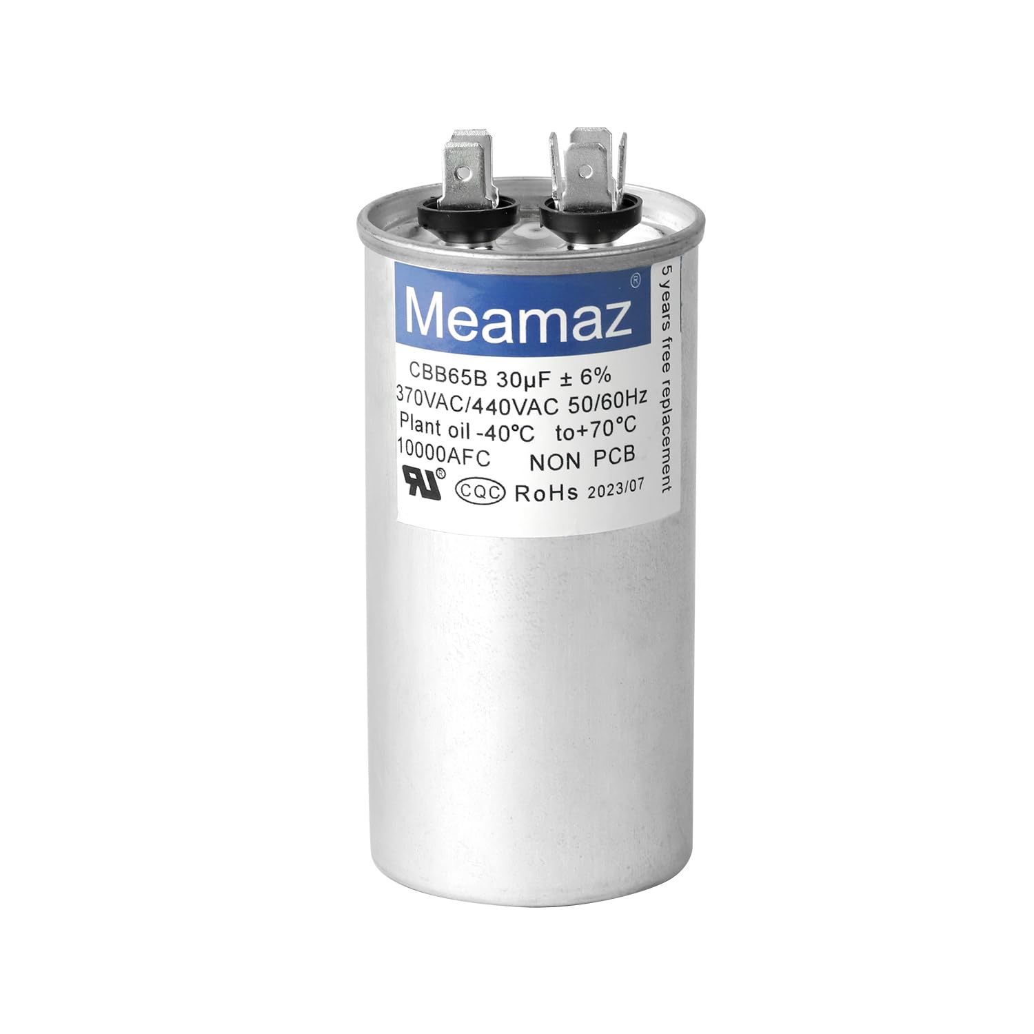 Meamaz 30uf±6% 30MFD AC Capacitor 370V/440V 50/60Hz CBB65B Dual Run Circular Start Capacitor,Use ...