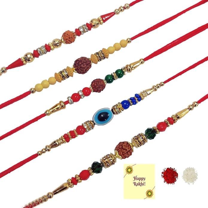 Buy Avanti Creations Rudraksh with Roli Chawal Bhaiya Bhabhi Different ...