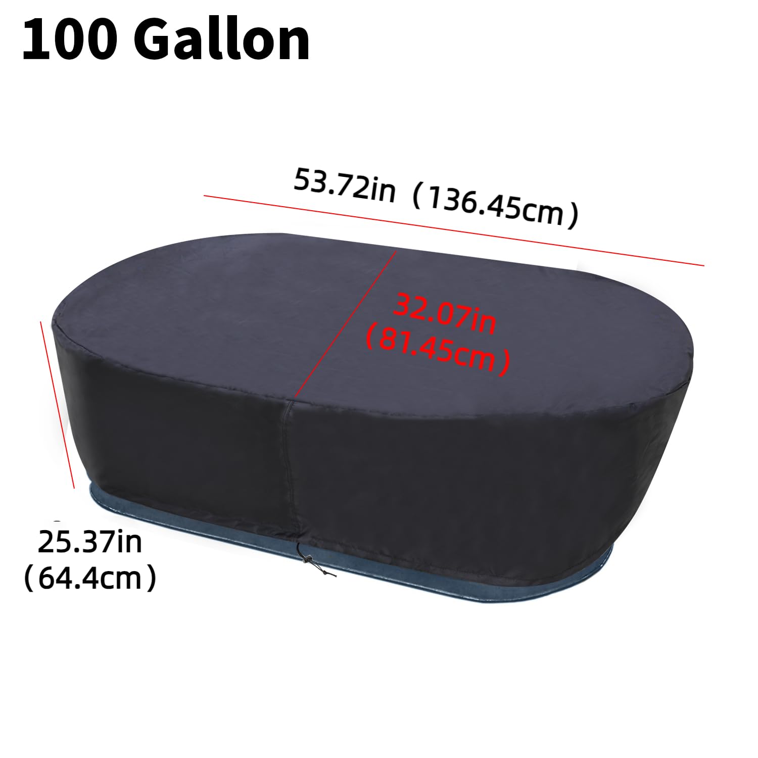 Snapklik.com : YUJHON Stock Tank Cover Oval Water Tank Insulated Cover ...