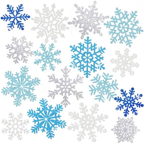 Amazon.com: Dianelhall 45 Pcs Snowflake Cutouts Winter Bulletin Board ...
