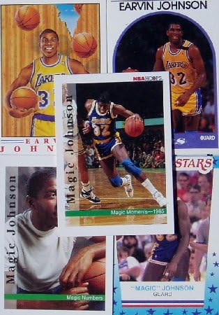 Amazon.com : 10 Different Magic Johnson Cards in a Protective Starter ...