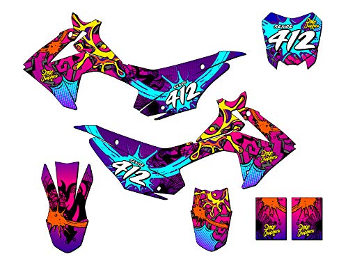 2013-2018 CRF 110 ZANY Pink Senge Graphics Complete Kit With Rider I.D ...
