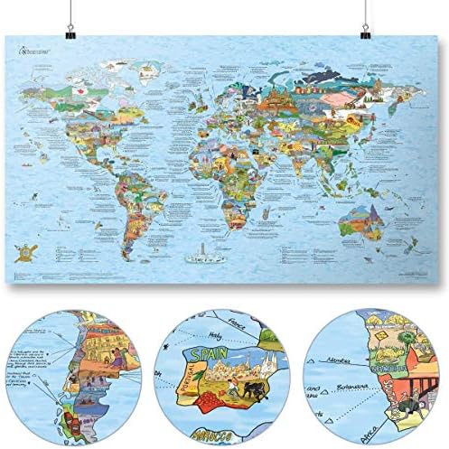 Amazon.com: Surf Maps World Map Surf Accessory One Size Multi: Prints ...