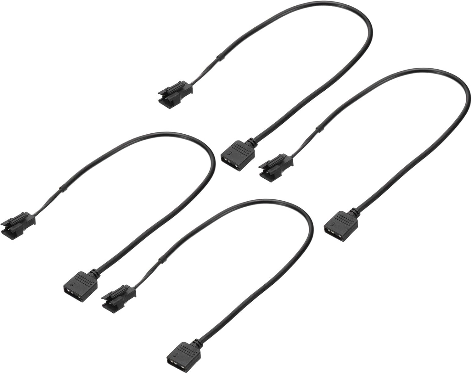 PATIKIL 5V 3 Pin to SM3P Male Splitter Cable, 4 Pcs PWM Fans RGB Power ...