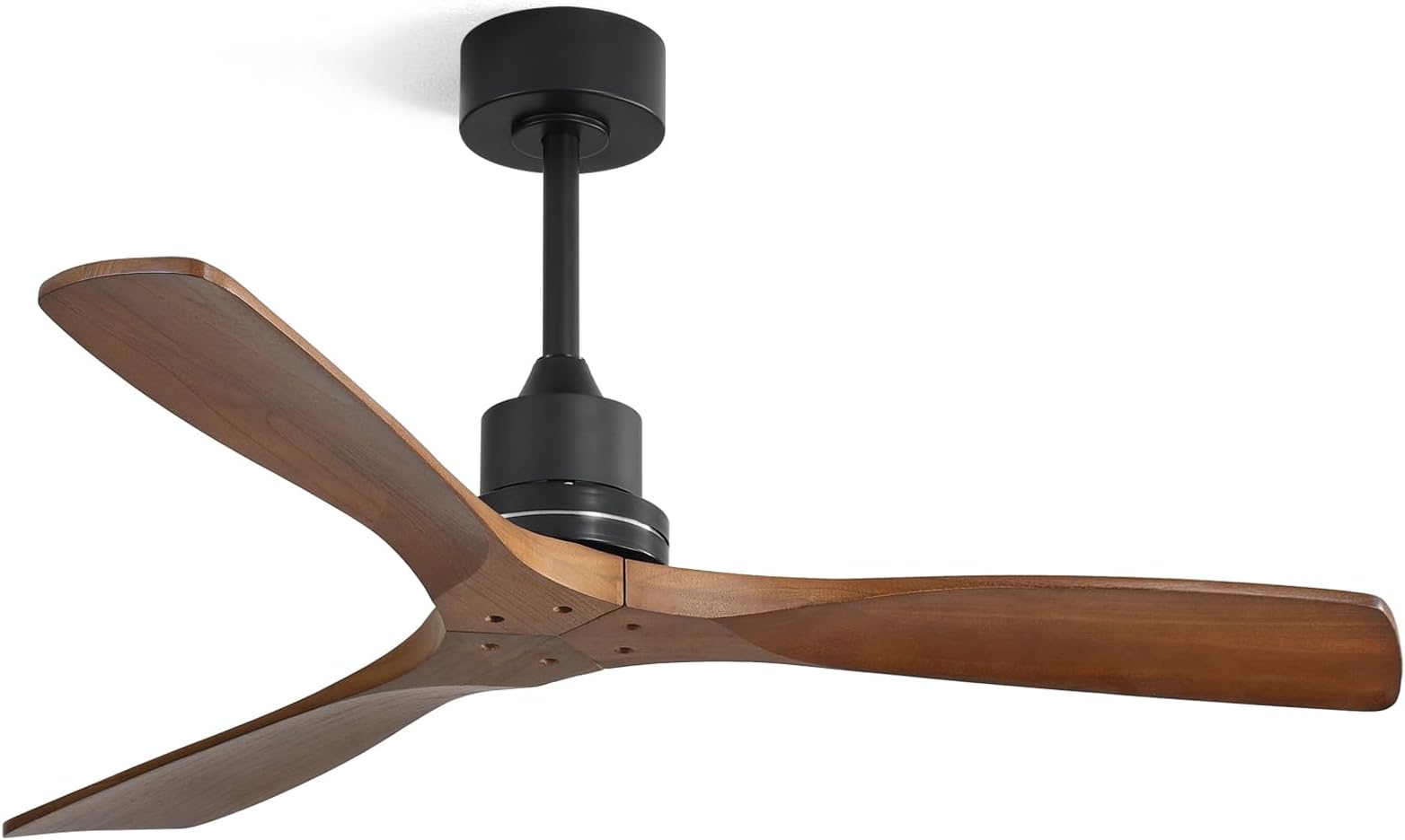 Solid Wood Ceiling Fans Without Light, 60 Inch Real Wood Ceiling Fan ...
