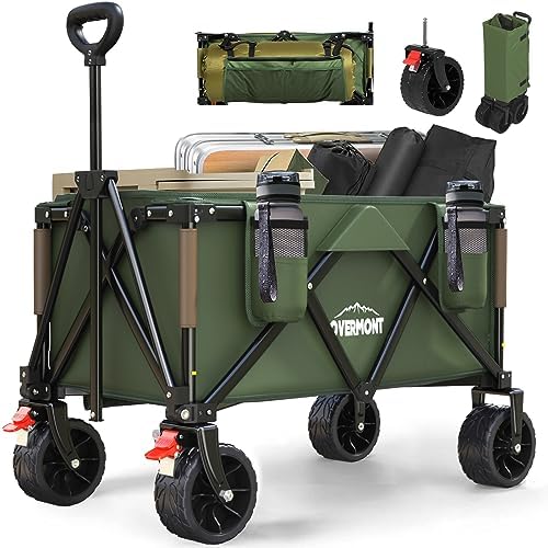 Overmont 200L Folding Festival Trolley Cart - All-terrain Extra Wide ...