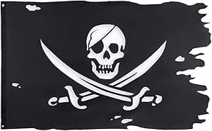 Amazon.com : Jack Rackham Flag 3x4.8Fts Broadsword Old Skull Bones ...
