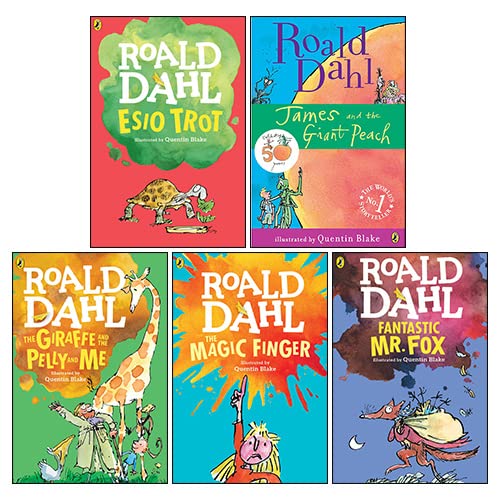 Roald Dahl Collection 5 Books Set(The Magic Finger, The Giraffe and the ...