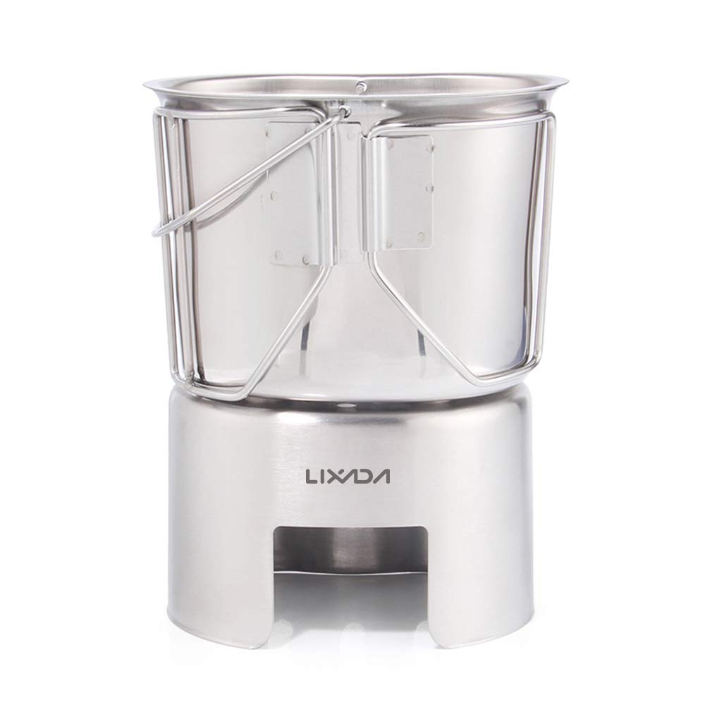 Amazon.com: LIXADA Camping Cookware Stainless Steel Canteen Cup Hanging ...