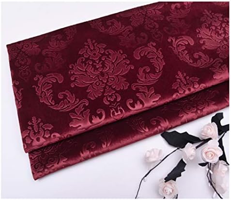 Soft Velvet Fabric by The Meter 140cm 55'' Wide Embossing Floral ...