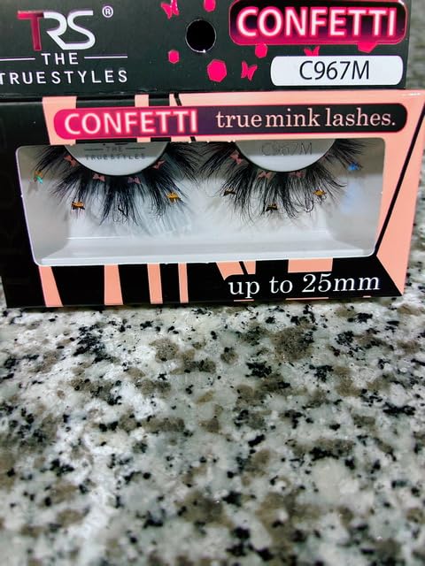 Amazon.com: The True Styles Confetti Mink Lashes, Black : Beauty & Personal Care