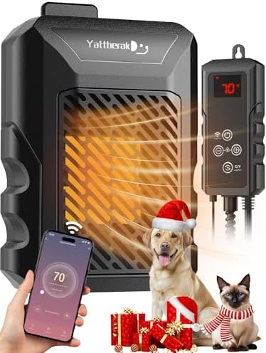 Amazon.com: FHTONGE Outdoor Dog House Heater with Thermostat, 200/400W ...