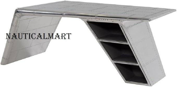 Amazon.com: NauticalMart Aviator Wing Desk Vintage Aluminium Table Mid ...